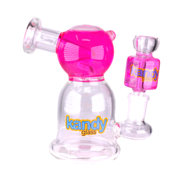 Kandy Glass Water Pipe 6" Bell Shape Base W/Whistle Perc W/Glycerin ...