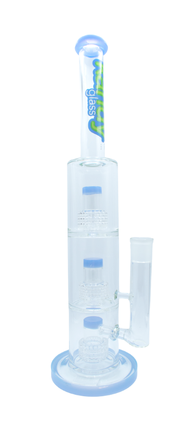 Kandy Glass Water Pipe 18" W/Triple Slitted Showerhead Perc & Thin Neck ...